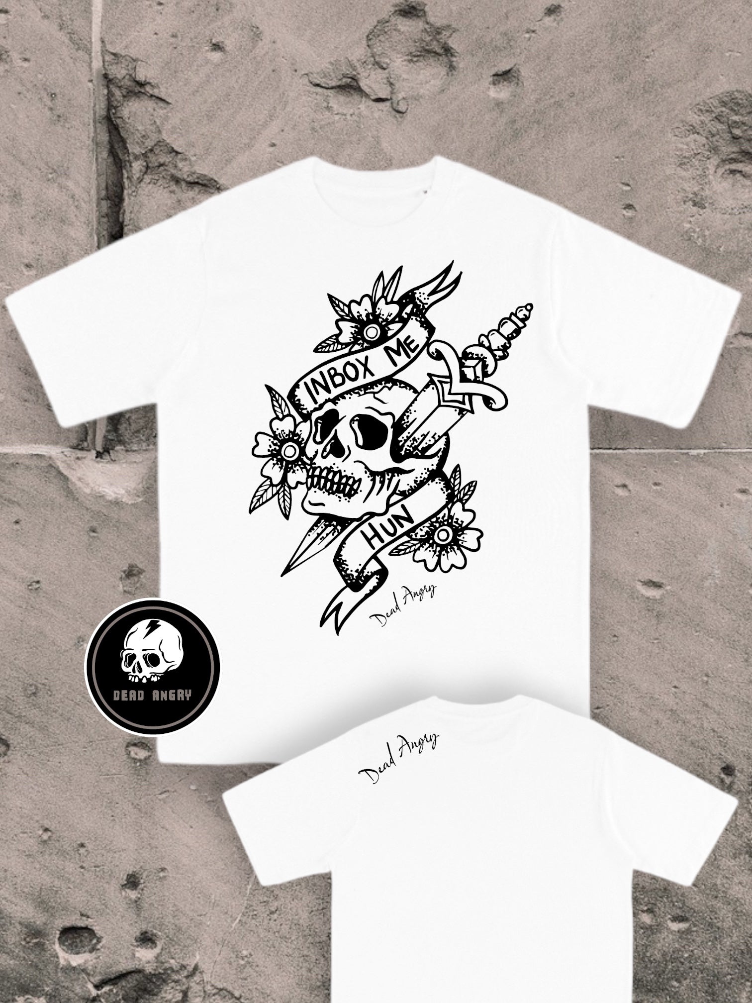 'Inbox Me Hun' Oversized Graphic Tee – Dead Angry